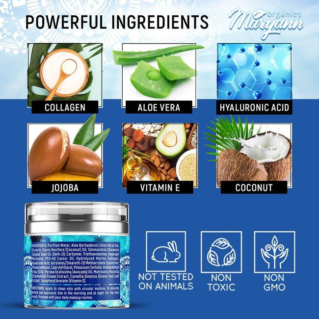 Hydro Gel-Cream Face Moisturizer for Dry and Oily Skin – Maryann Organics